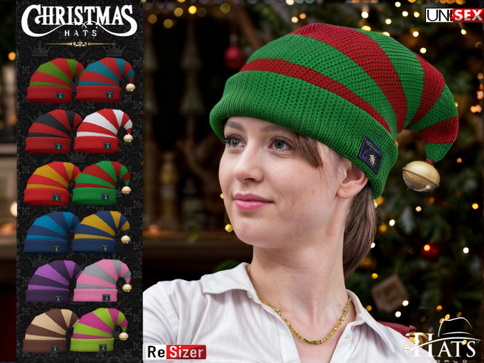 Second Life Marketplace - [HW] PREMIUM ELF STRIPED HATS